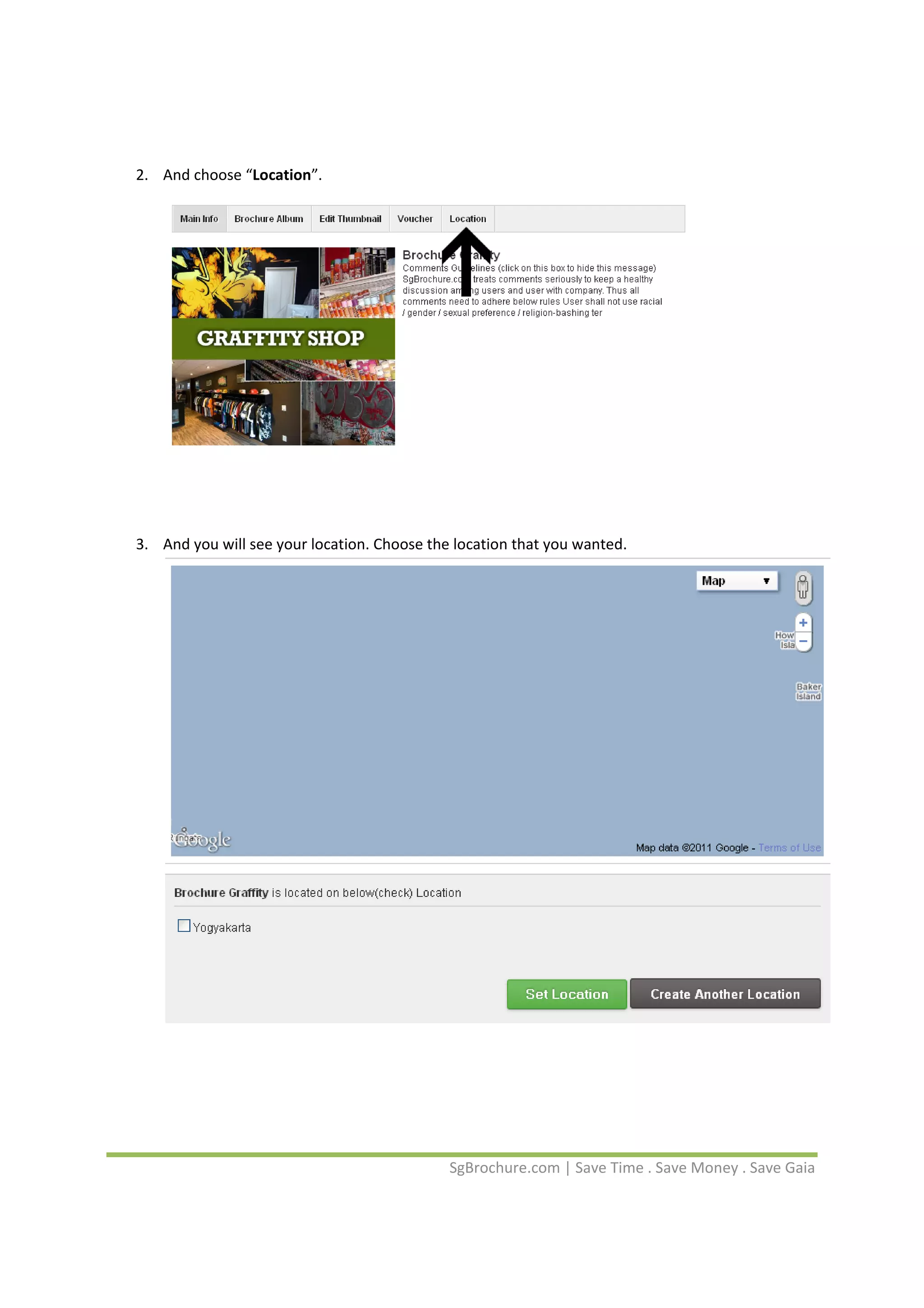 How to add location to brochure and booklet | PDF