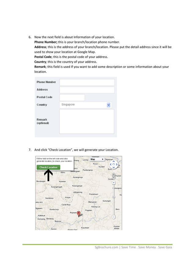 How to add location to brochure and booklet | PDF