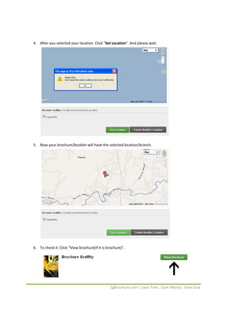 How to add location to brochure and booklet | PDF