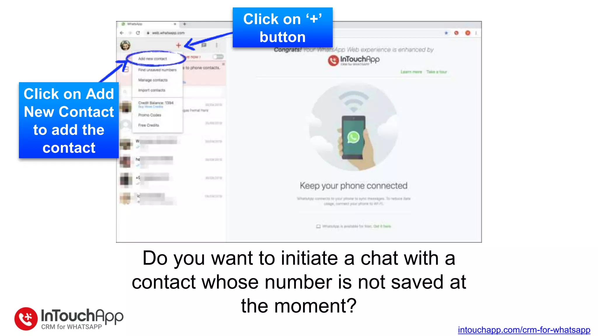 How to add new contact from WhatsApp Web & start chat instantly? | PPTX