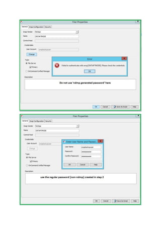 How to add non root user account to netapp for commvault | PDF
