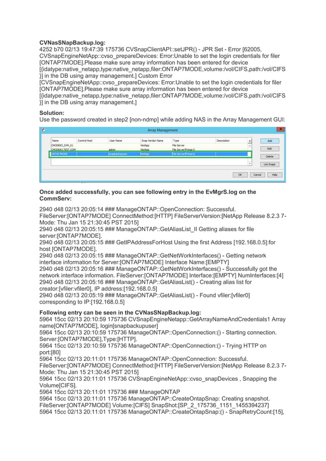 How to add non root user account to netapp for commvault | PDF