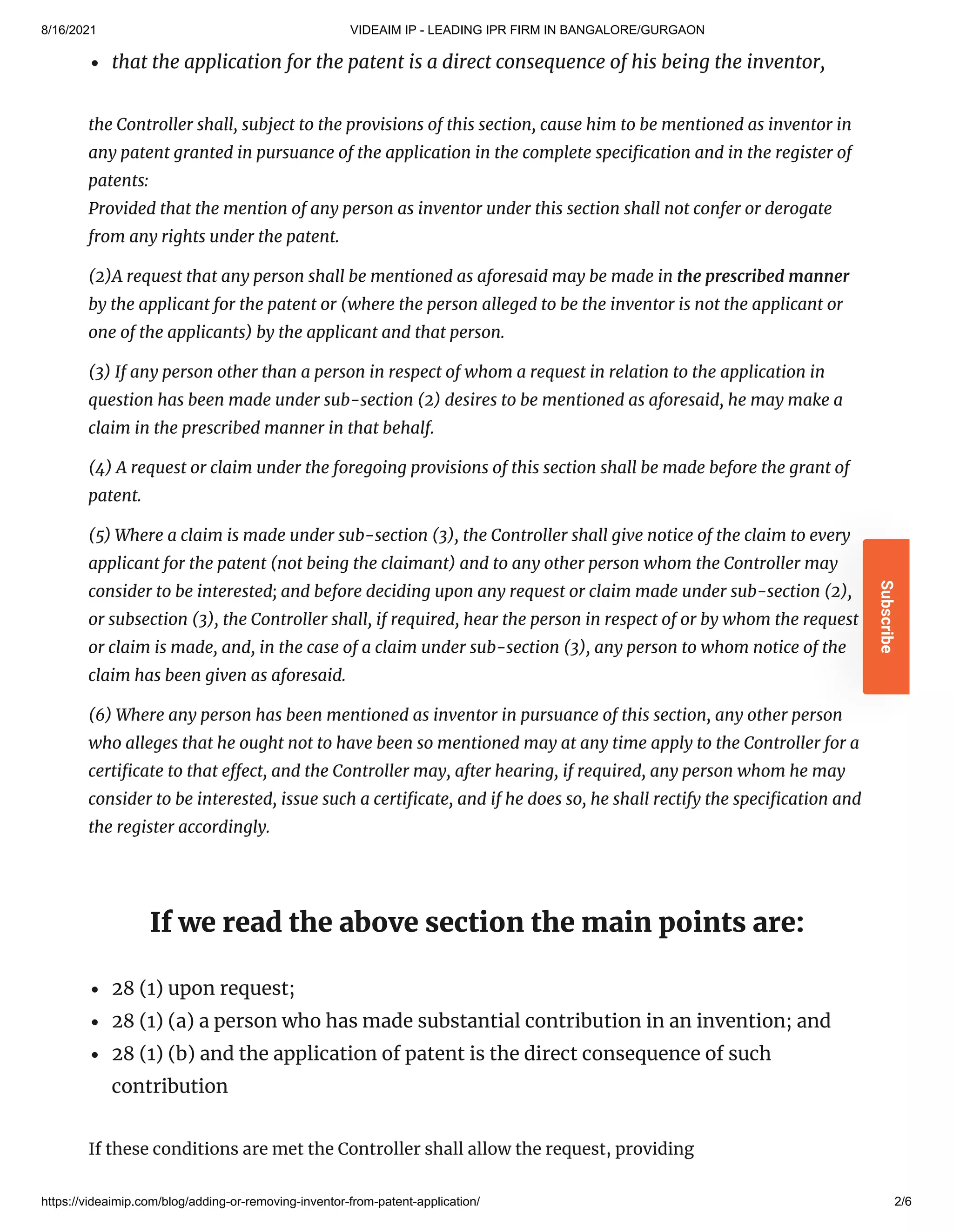 How to add or remove inventor patent application | PDF