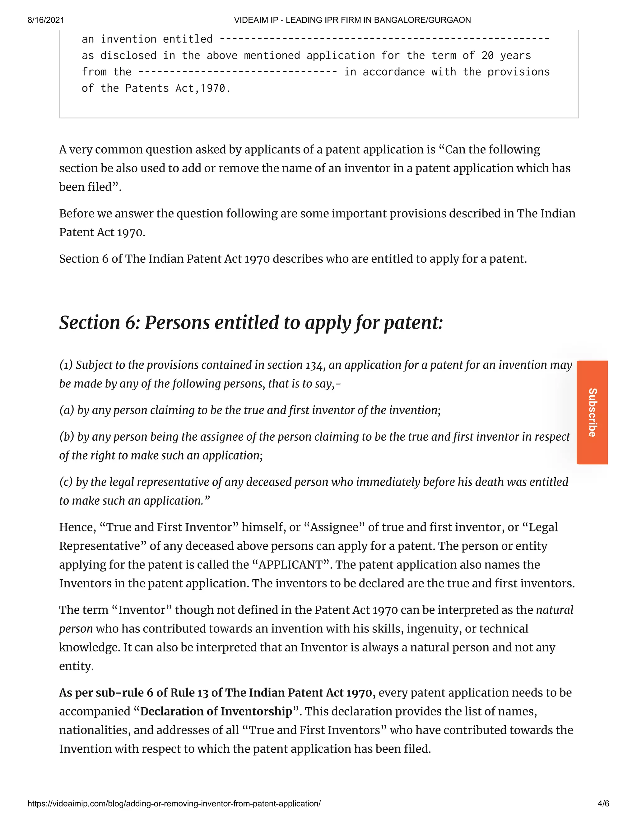 How to add or remove inventor patent application | PDF
