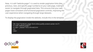 How to Add Pagination in Website portal in Odoo | PPTX