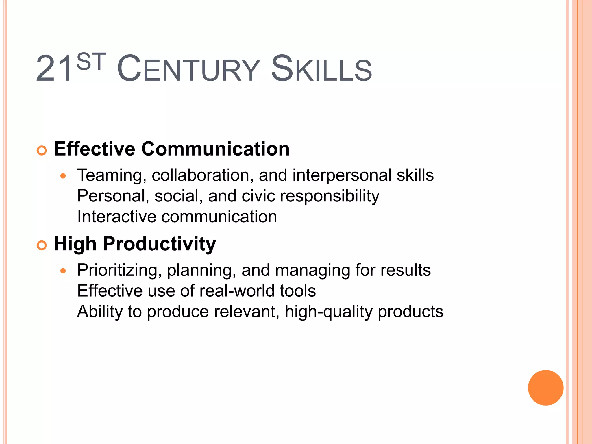 How to address 21st century skills in the classroom | PPT