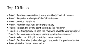 How to Address Reviewer Feedback | PDF | Publishing Industry | Industries