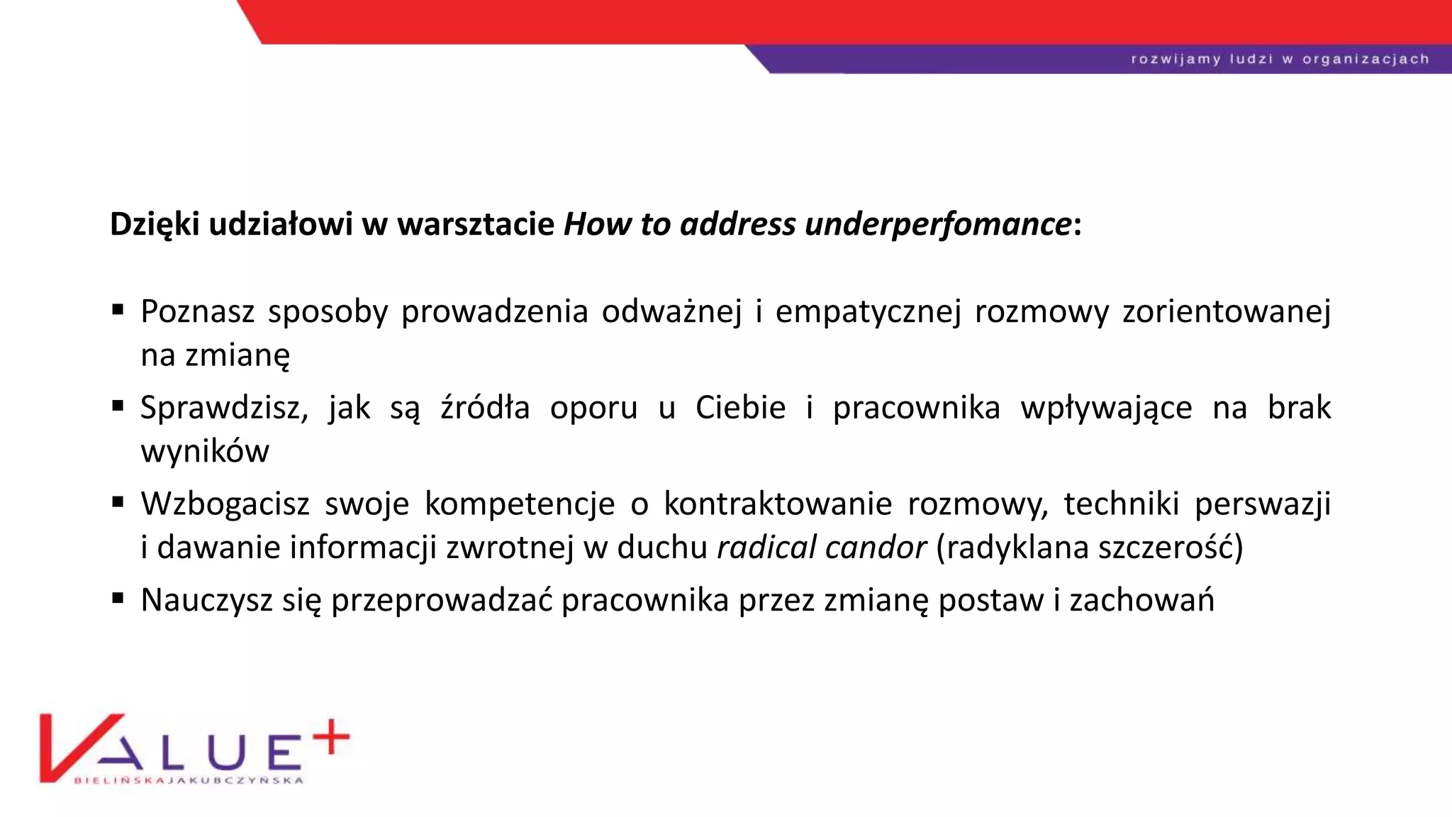How to address underperformance | PPTX