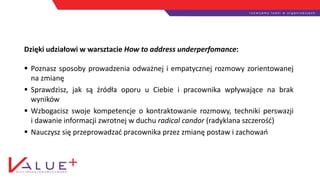 How to address underperformance | PPTX