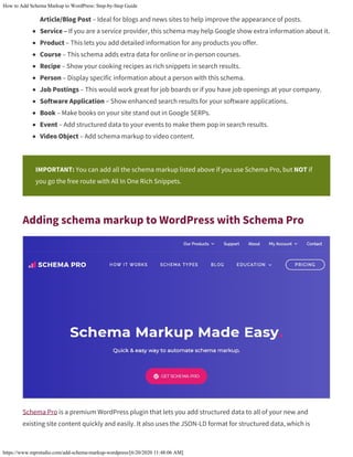 Adding Schema Markup (Structured Data) to WordPress – Free & Premium Plugins | PDF
