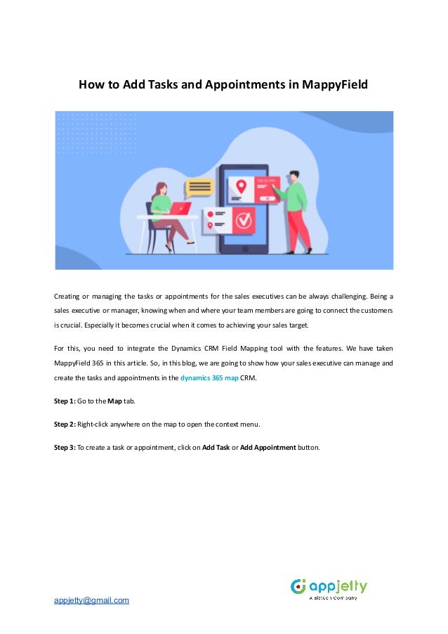 How to add tasks and appointments in mappy field | PDF