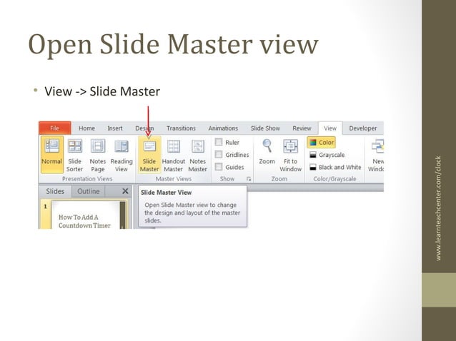 Embed Countdown Timer in All Slides in PowerPoint | PPTX | Computer Software and Applications ...