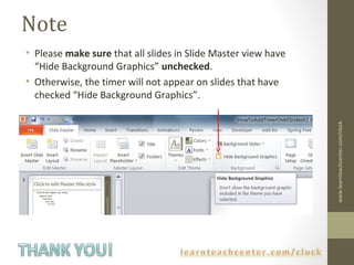 Embed Countdown Timer in All Slides in PowerPoint | PPTX