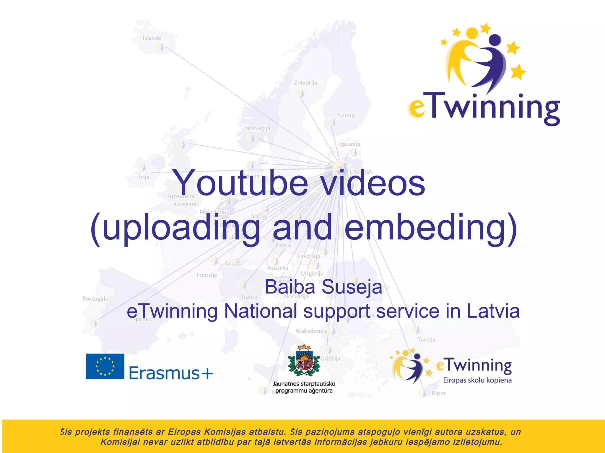 How to upload video in youtube and embed in TwinSpace | PPT