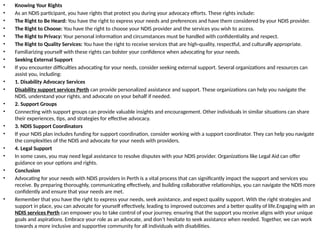 How to Advocate for Your Needs with NDIS Providers in Perth.pptx | Free ...