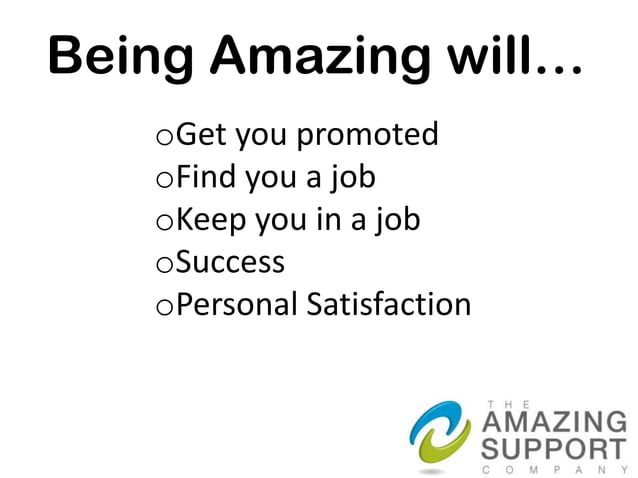The Amazing Support Company - Middlesex University Presentation | PPT