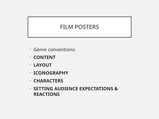 Looking at film posters and how to analyse them | PPTX