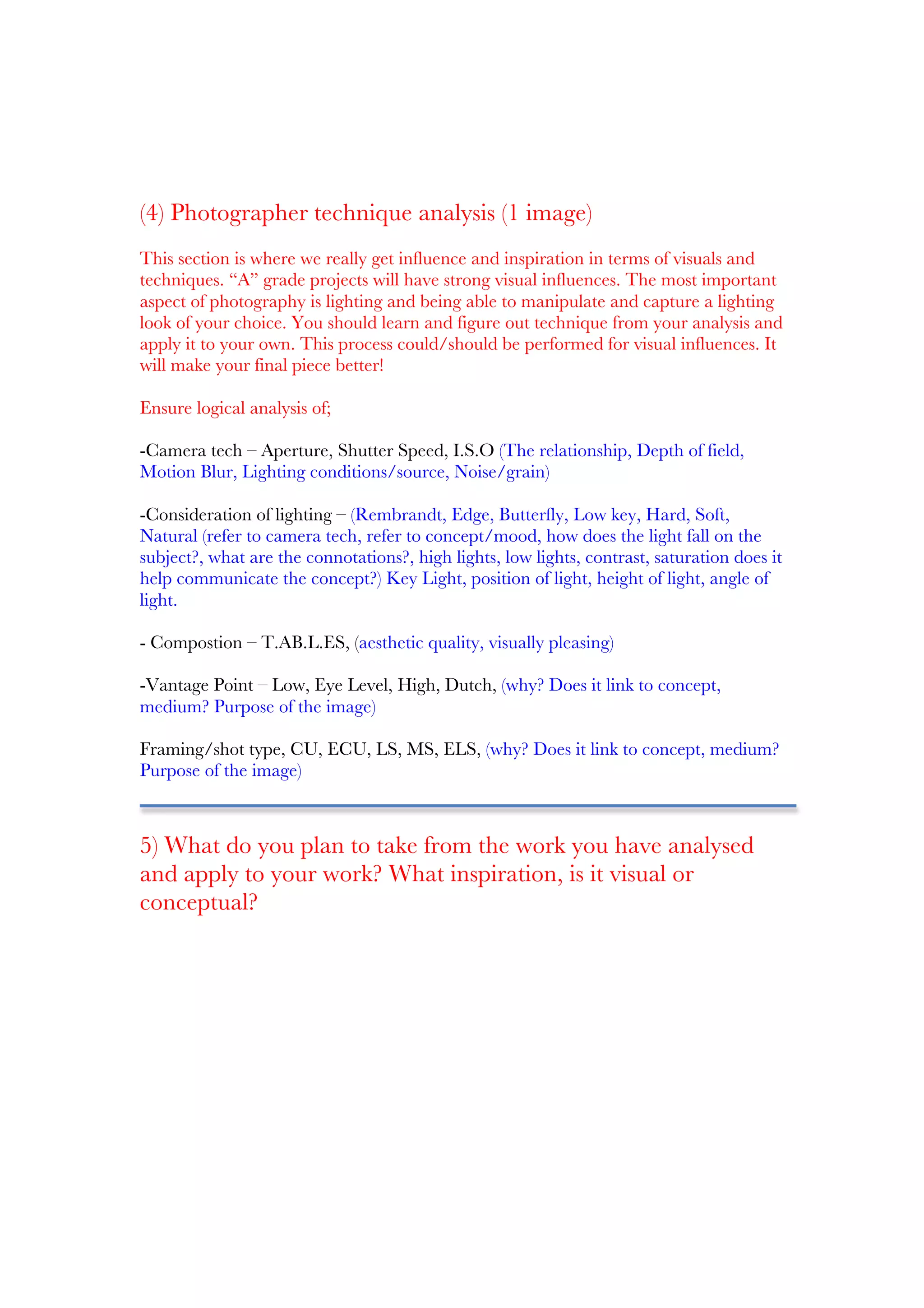 How to analyse a photographers work | PDF