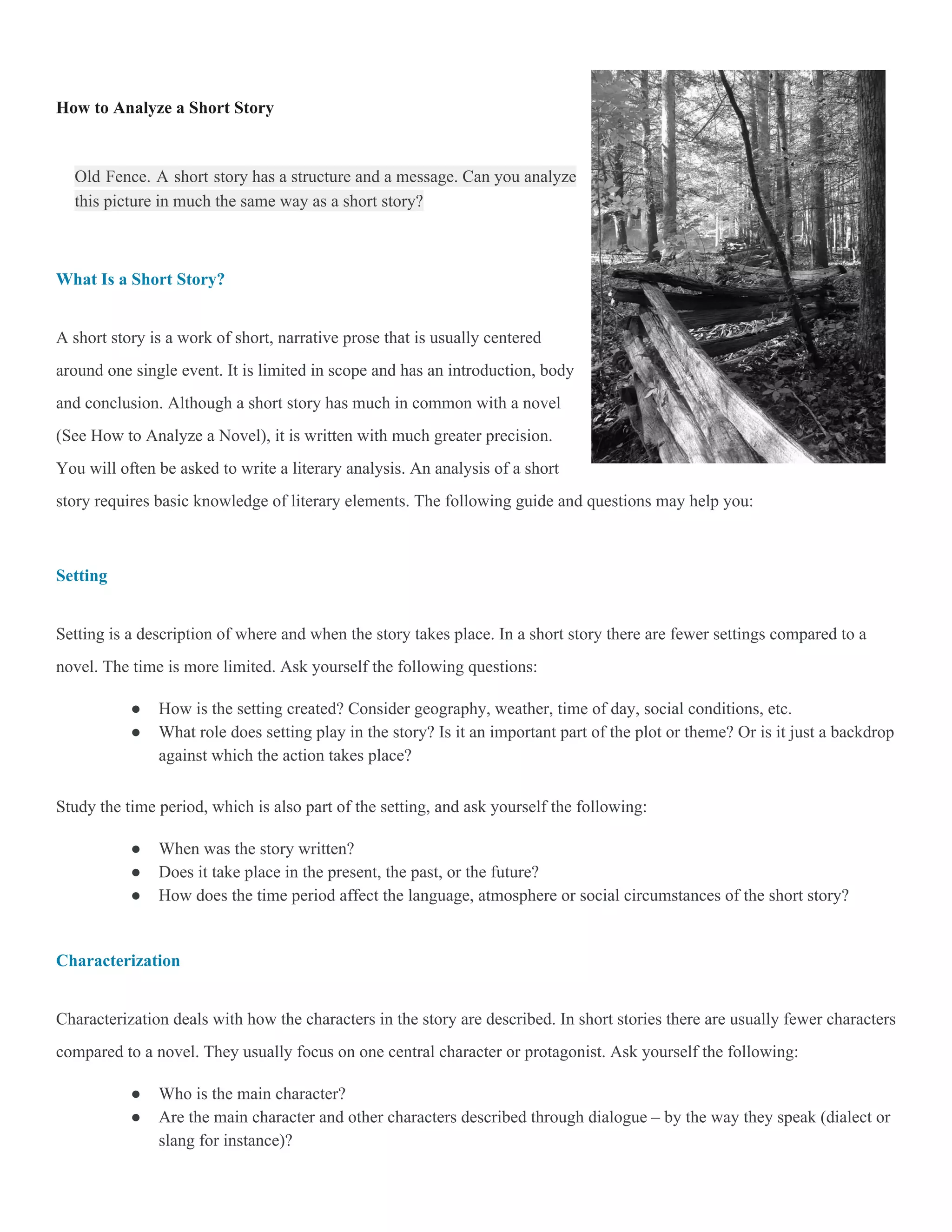 How to analyze a short story | PDF