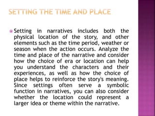 How to analyze narrative texts | PPTX
