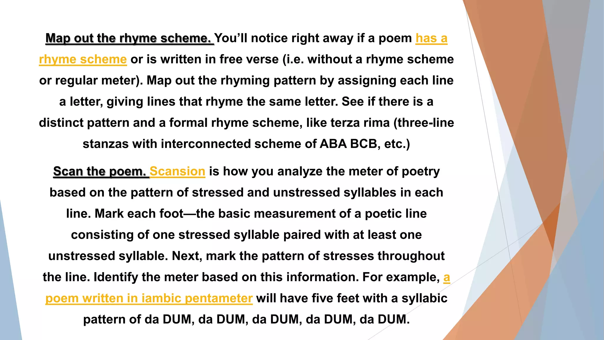 How to Analyze Poetry.pptx | Poetry | Books and Literature