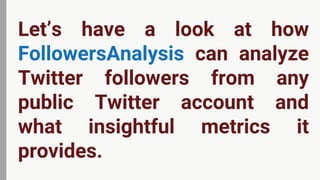 How to analyze twitter followers | PDF