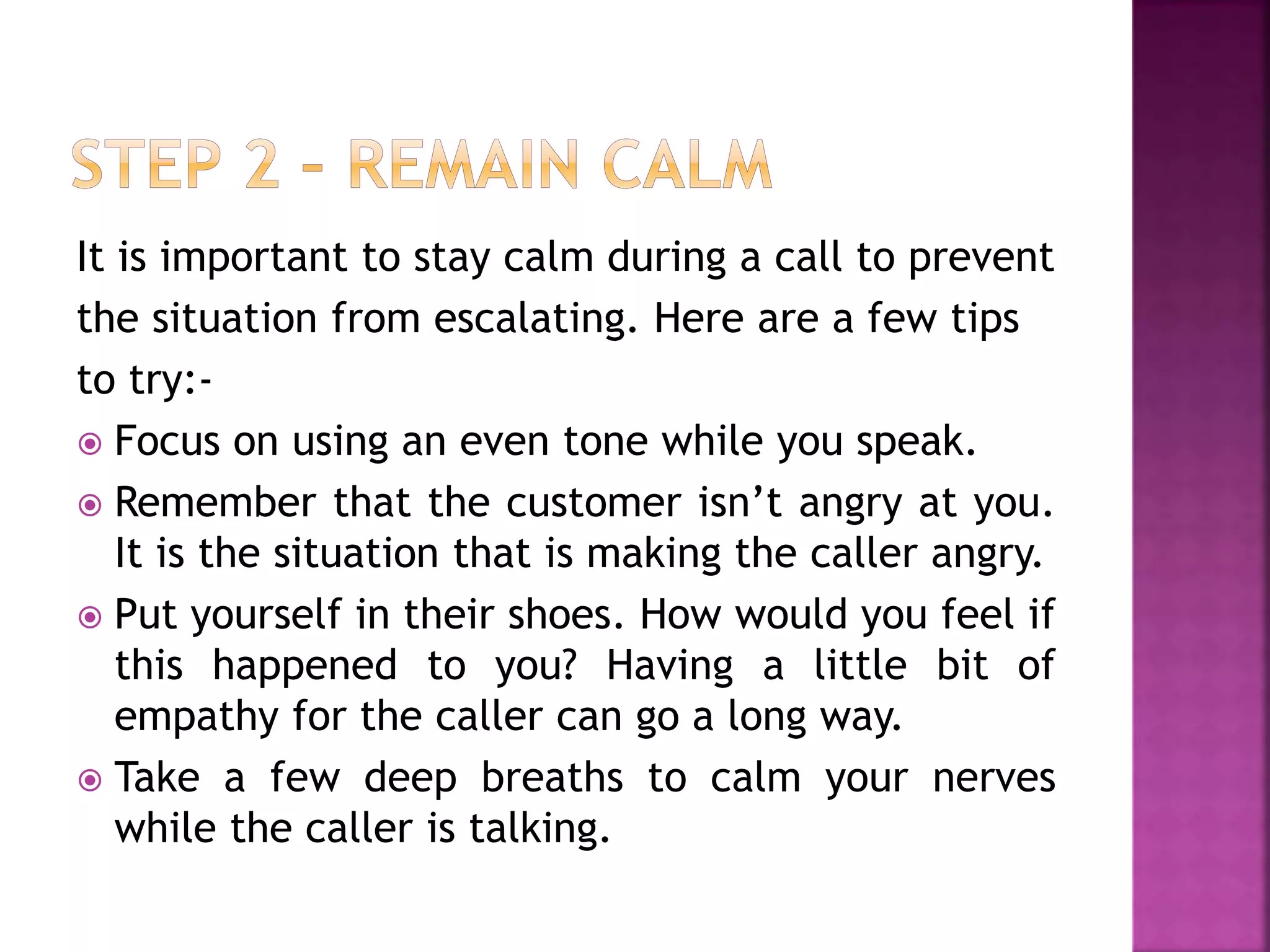 How to handle angry customer | PPTX