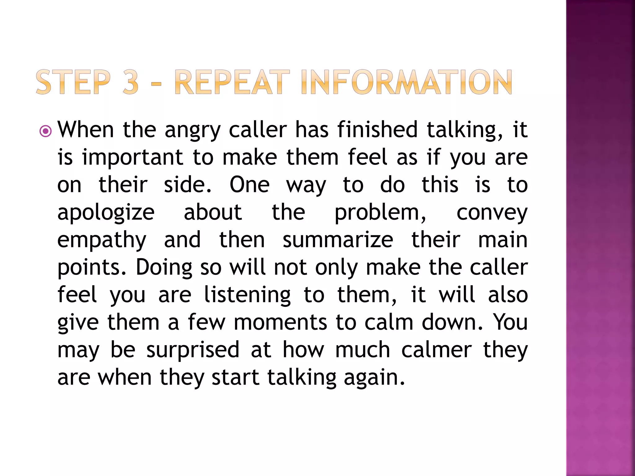 How to handle angry customer | PPTX