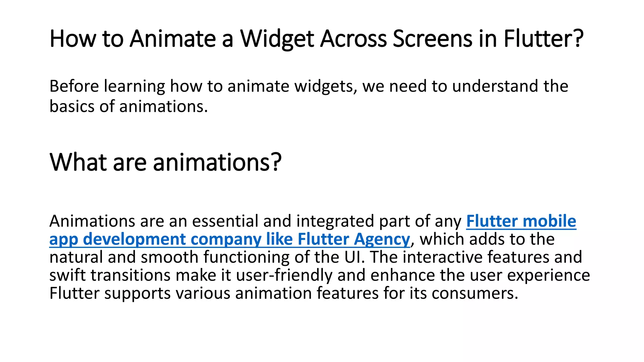 How to Animate a Widget Across Screens in Flutter.pptx