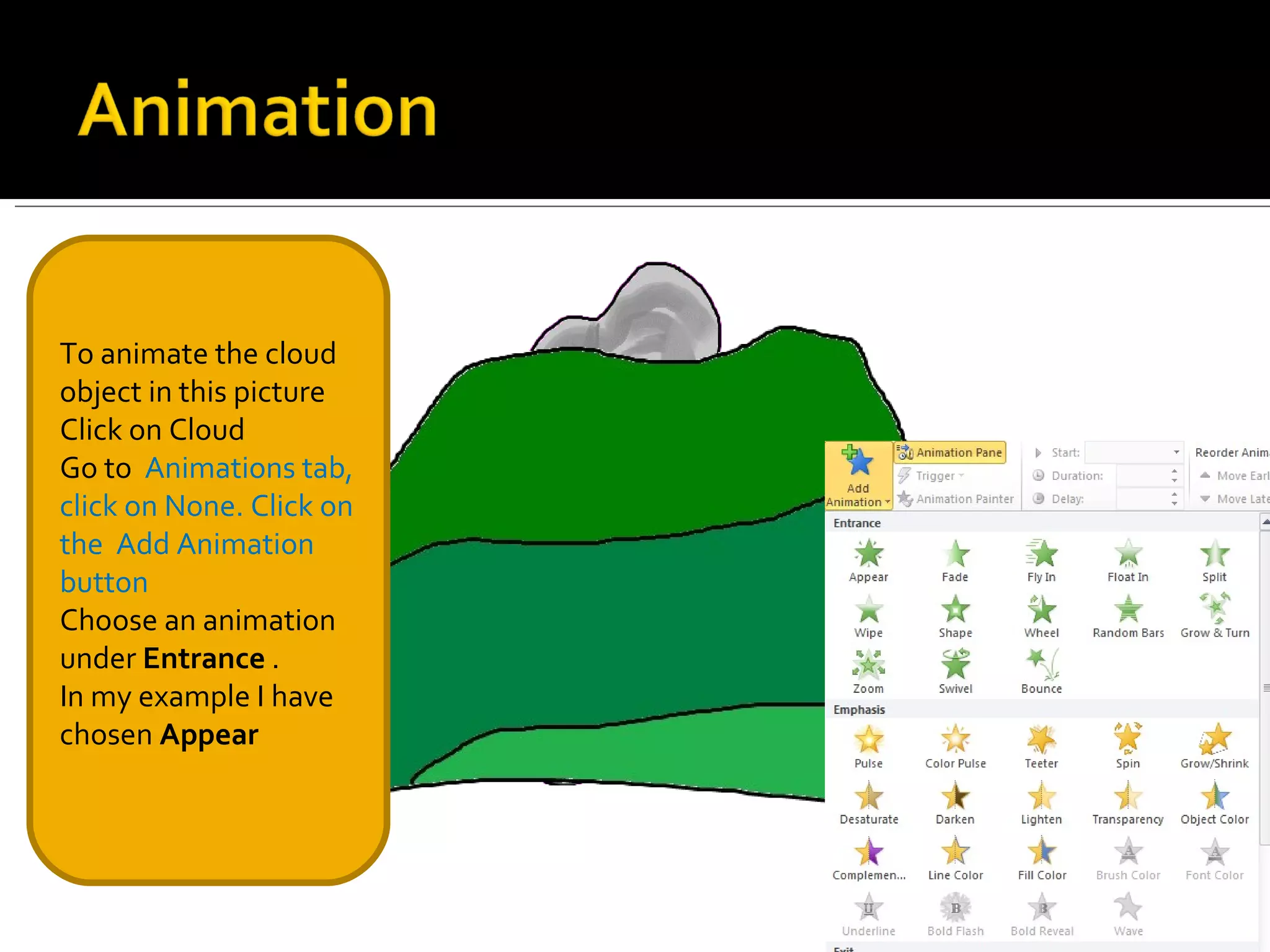 How to animate objects in ppt 2010 | PPT