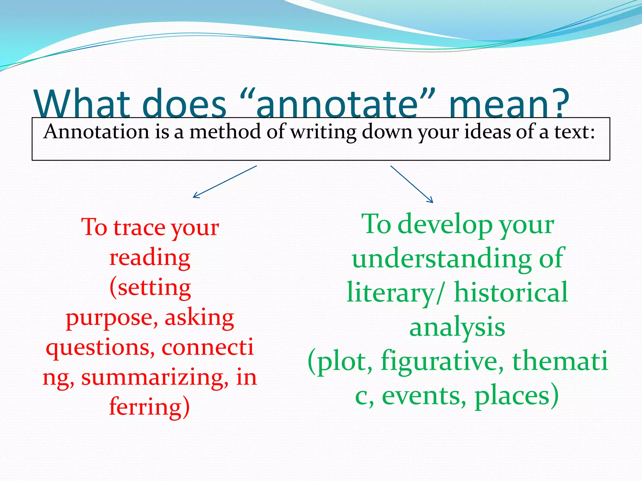 How to annotate non fiction text | PPTX