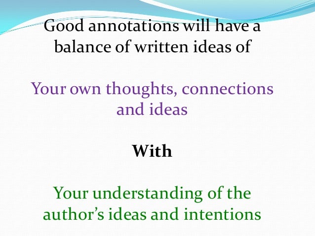 How to annotate non fiction text