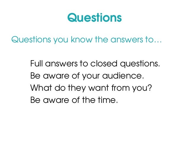 How to answer difficult questions