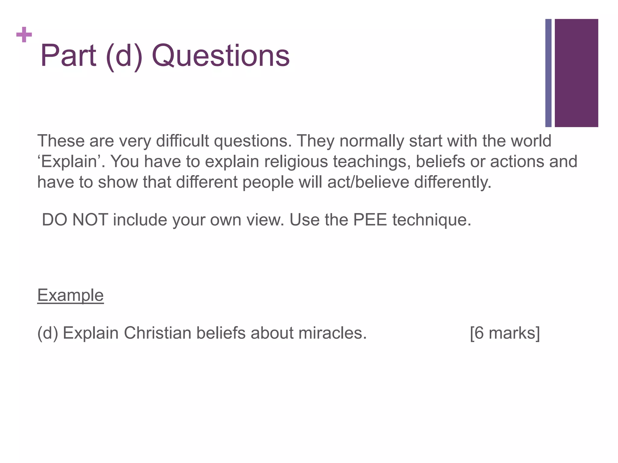 How to Answer GCSE RE Questions | PPTX