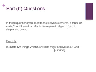 How to Answer GCSE RE Questions | PPTX