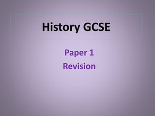 How to answer OCR's GCSE Modern World History paper 1 questions | PPTX