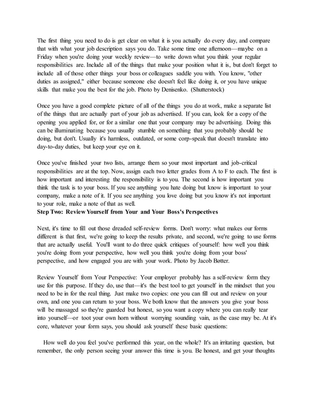 How to answer performance appraisal questions | PDF