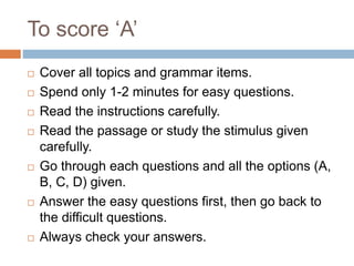 How to answer upsr paper 1 questions effectively | PPTX