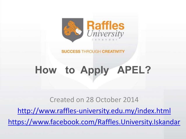 How to Apply APEL? | PPTX