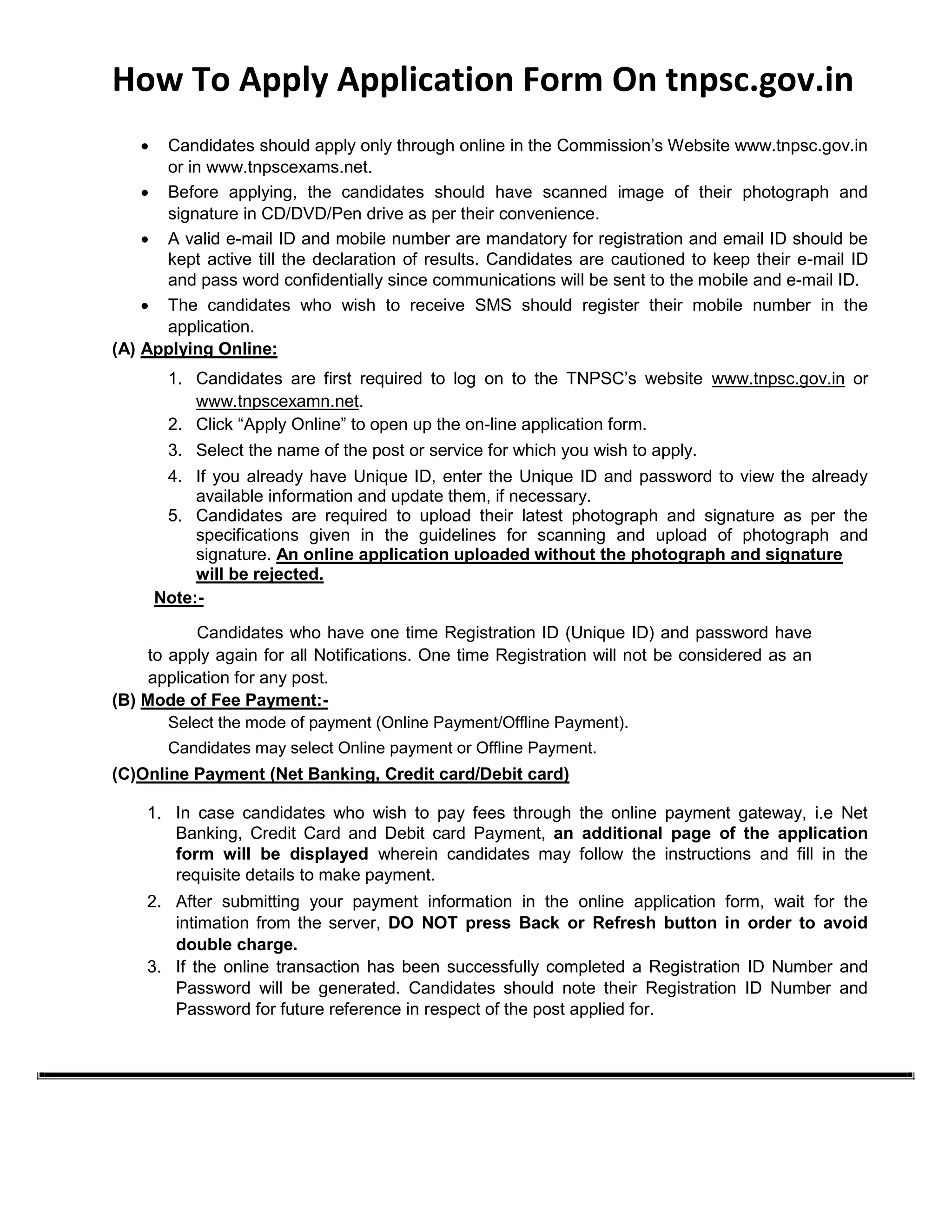 How To Apply Application Form On tnpsc.gov.in | Resume Writing and ...