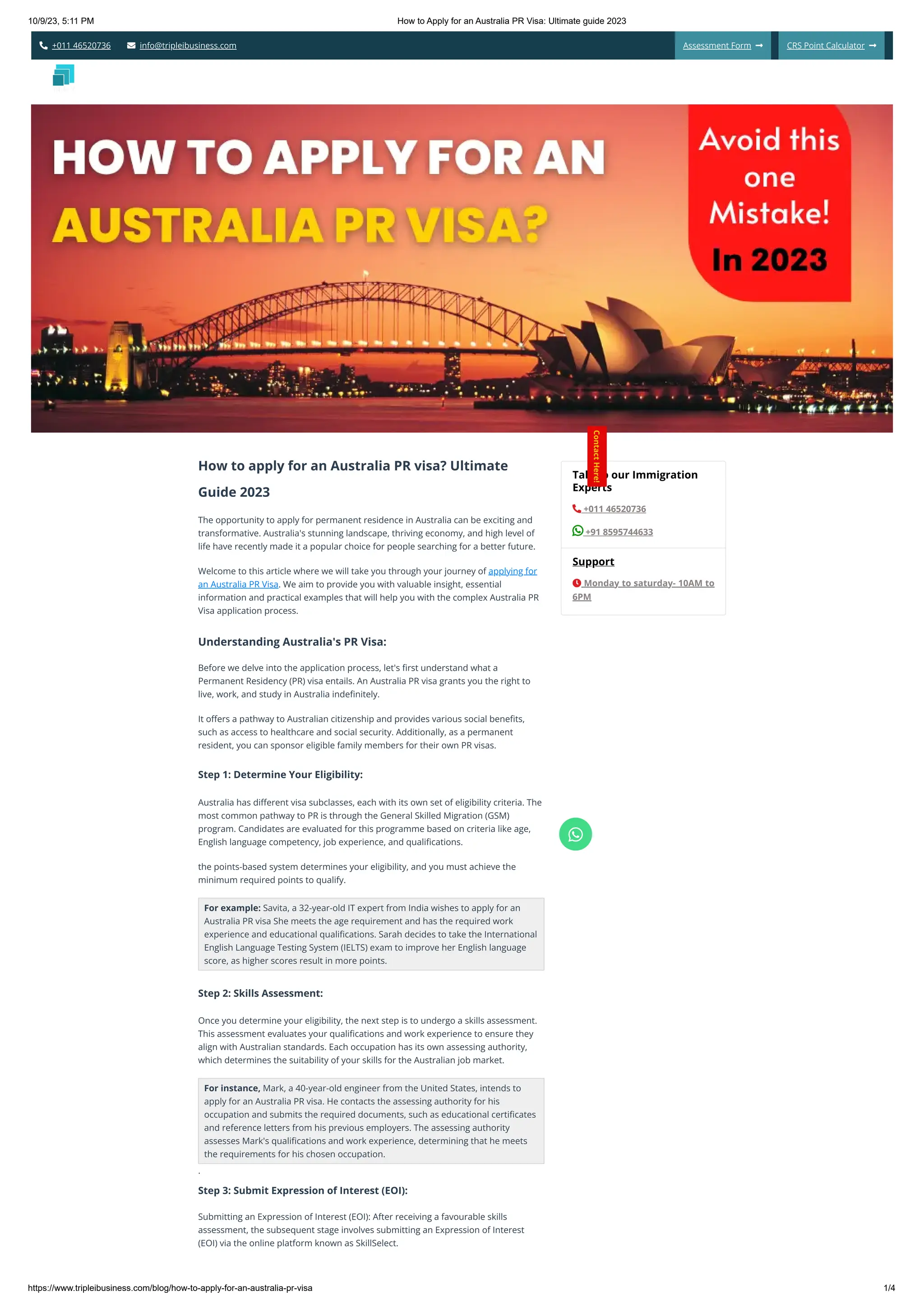 How to Apply Australian PR | PDF
