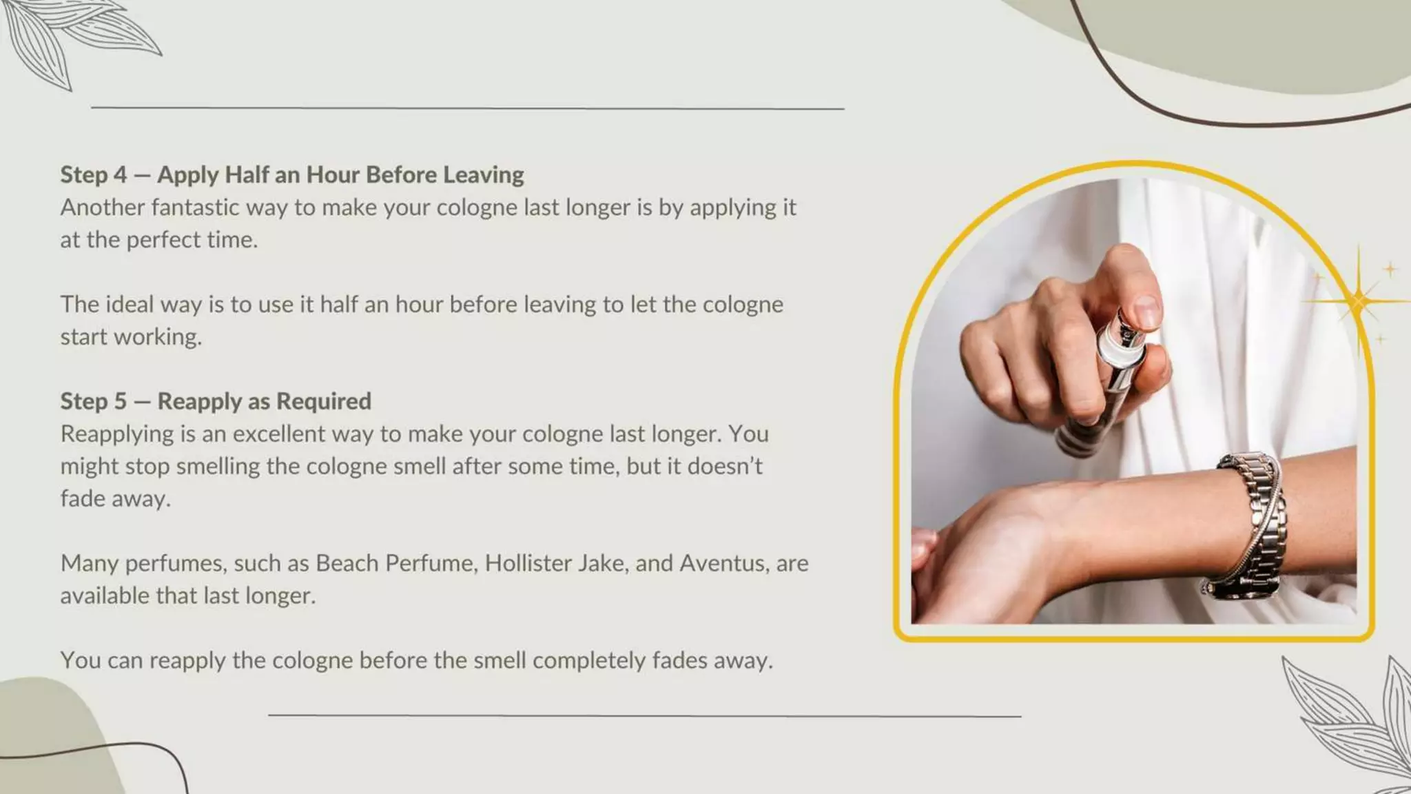 How to Apply Cologne A Guide to Men’s Body Spray Cologne | PPT
