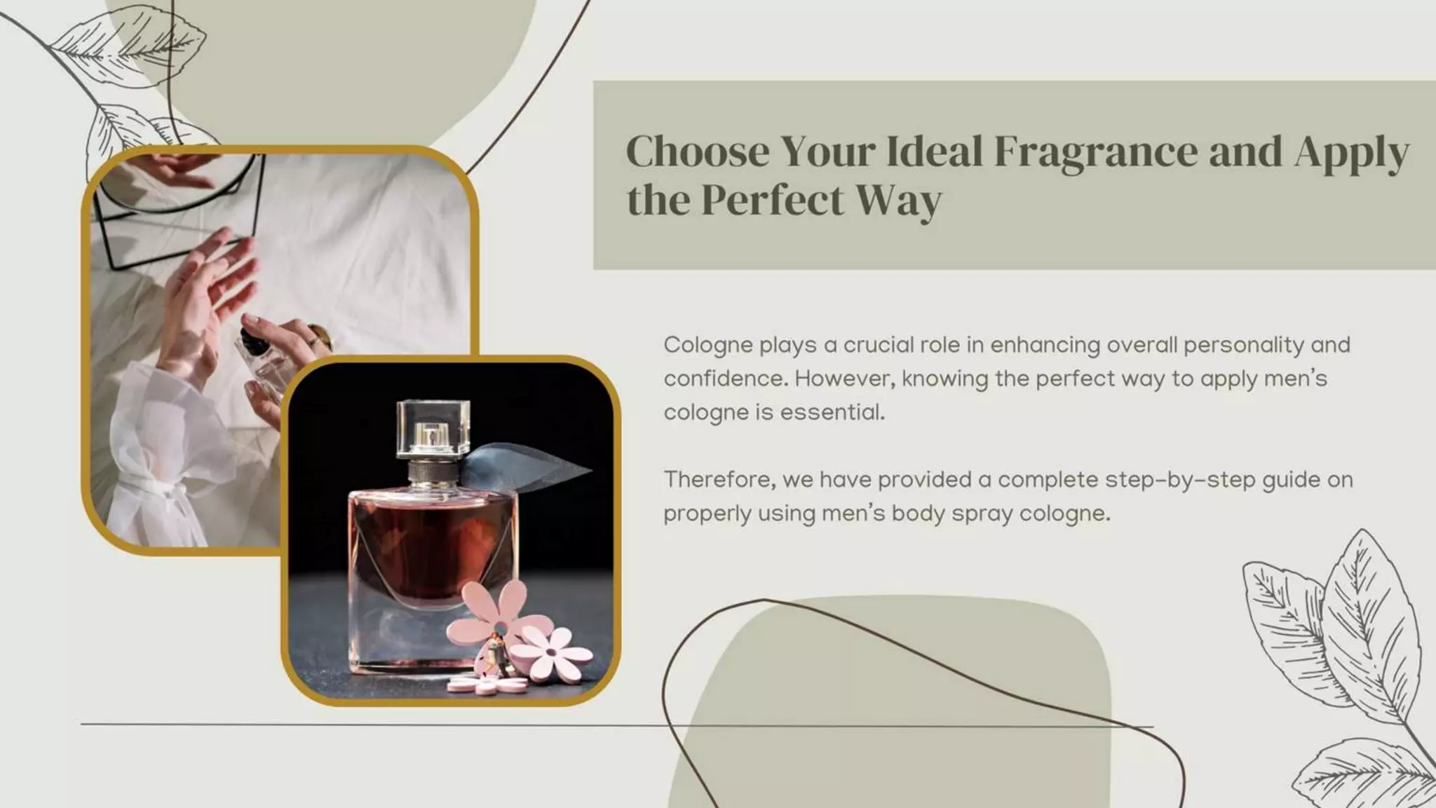 How to Apply Cologne A Guide to Men’s Body Spray Cologne | PPTX