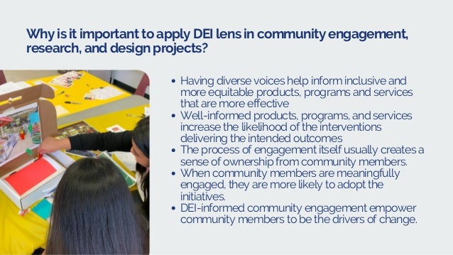How to apply DEI lens to community engagement | PPT