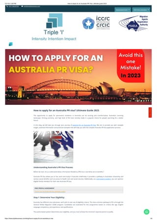 How to Apply for an Australia PR Visa | PDF