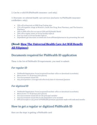 How to apply for a phil health id | DOCX