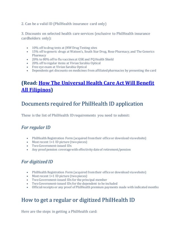 How to apply for a phil health id | PDF