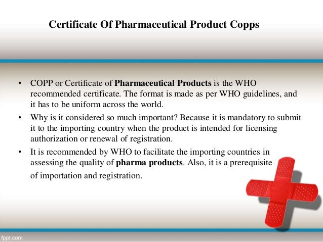 How to apply for COPPs (Certificate of Pharmaceutical Products)?
