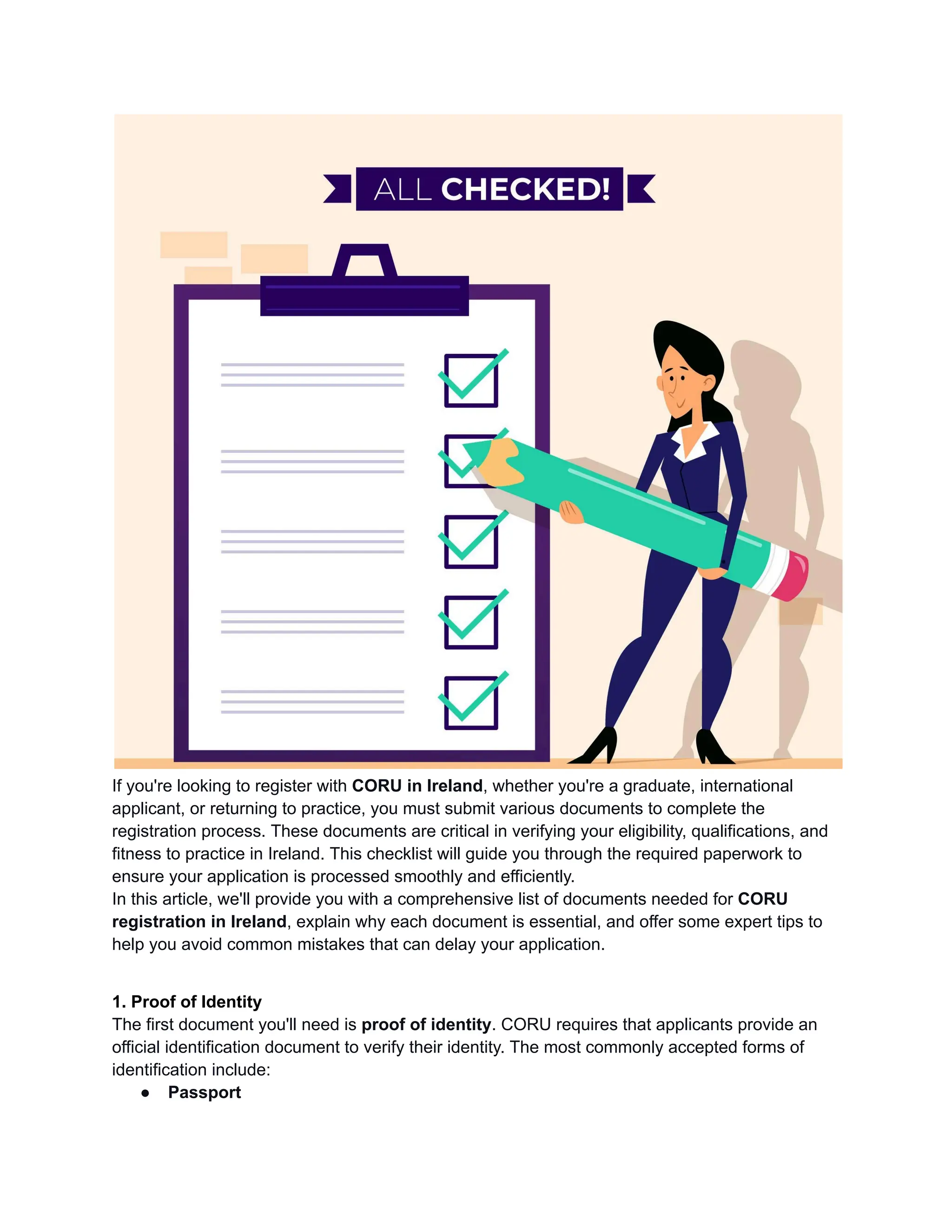 How to Apply for CORU Registration in Ireland | PDF