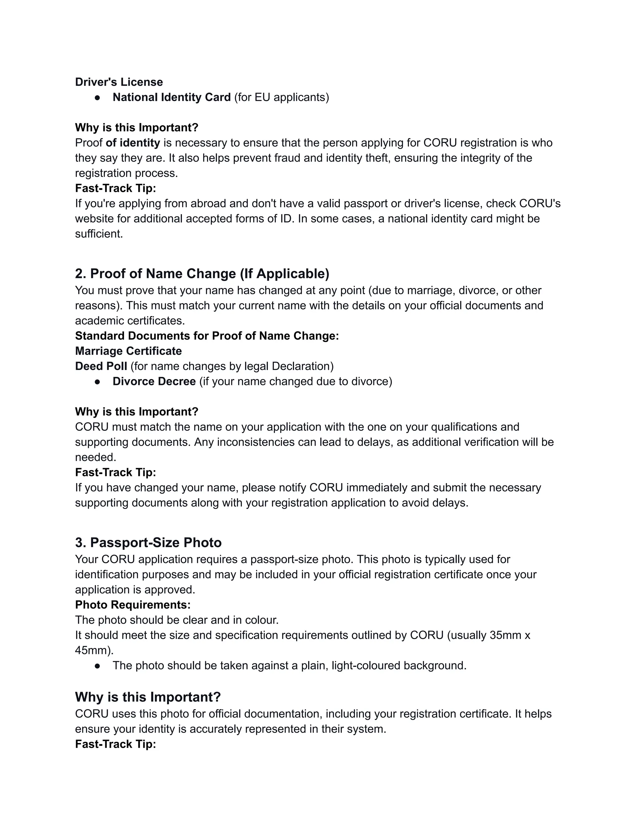 How to Apply for CORU Registration in Ireland | PDF
